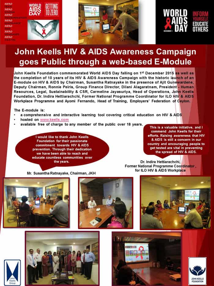 HIV & AIDS e-module Launch | John Keells Foundation
